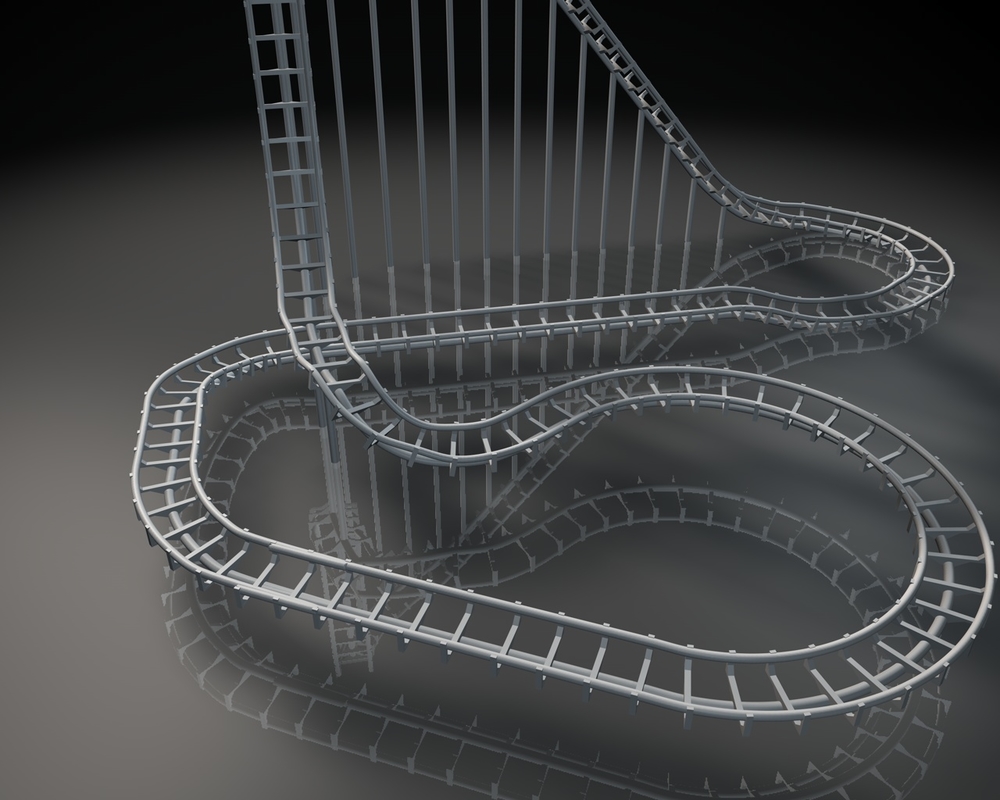 free roller coasters 3d model