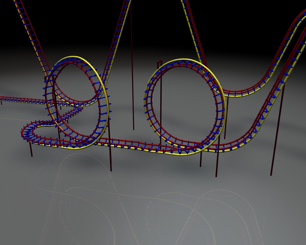 free roller coasters 3d model