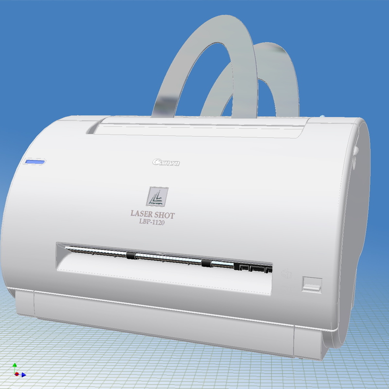 laser printer canon lbp-1120 3d model