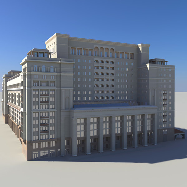3d model hotel building