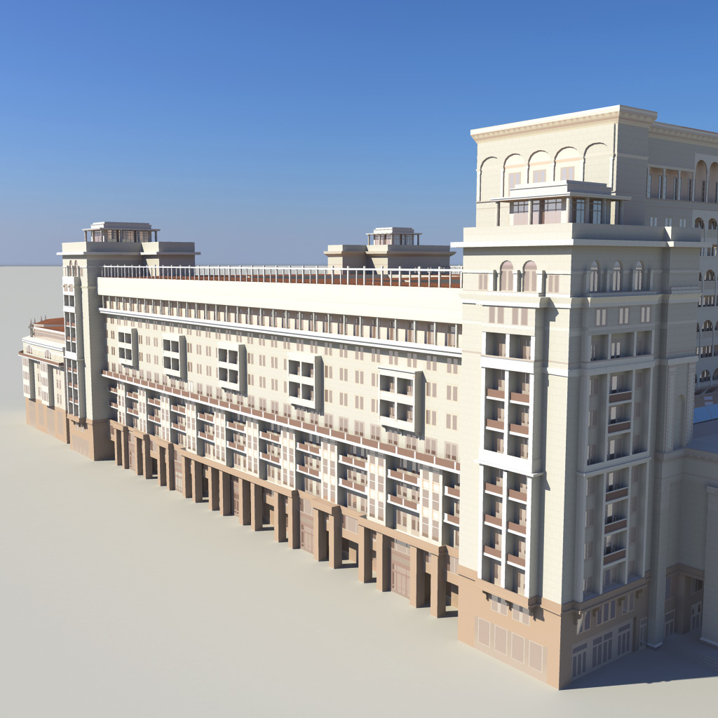 3d model hotel building