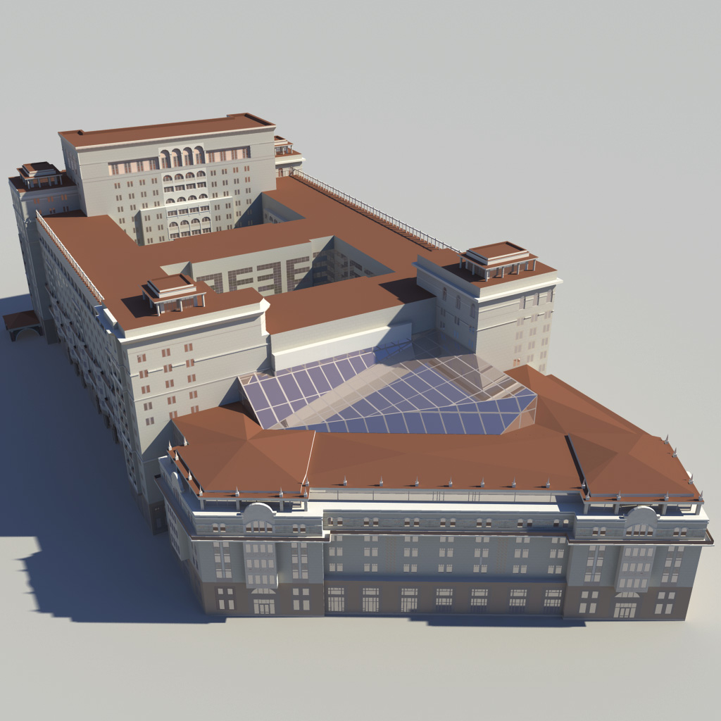 3d model hotel building