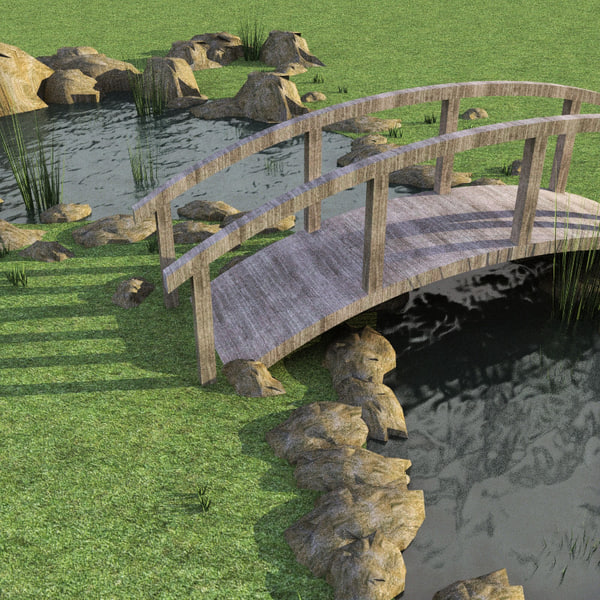 3d pond modelled model