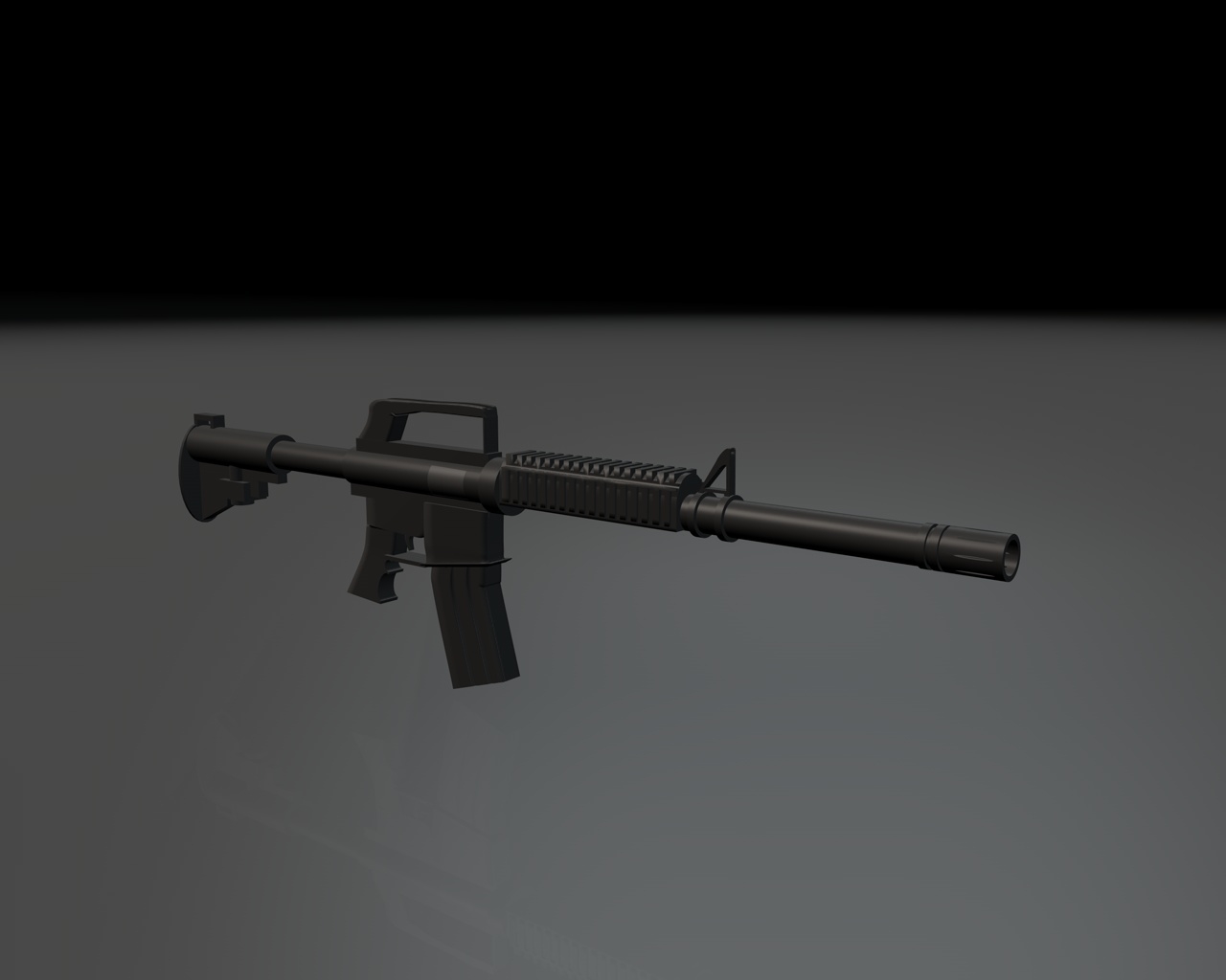 3d weapons m16 rifle machine gun model
