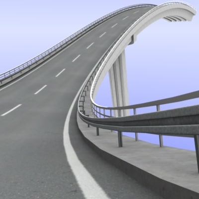overpass road highway 3d model