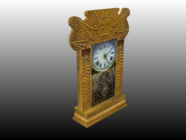 3d grandfather clock model