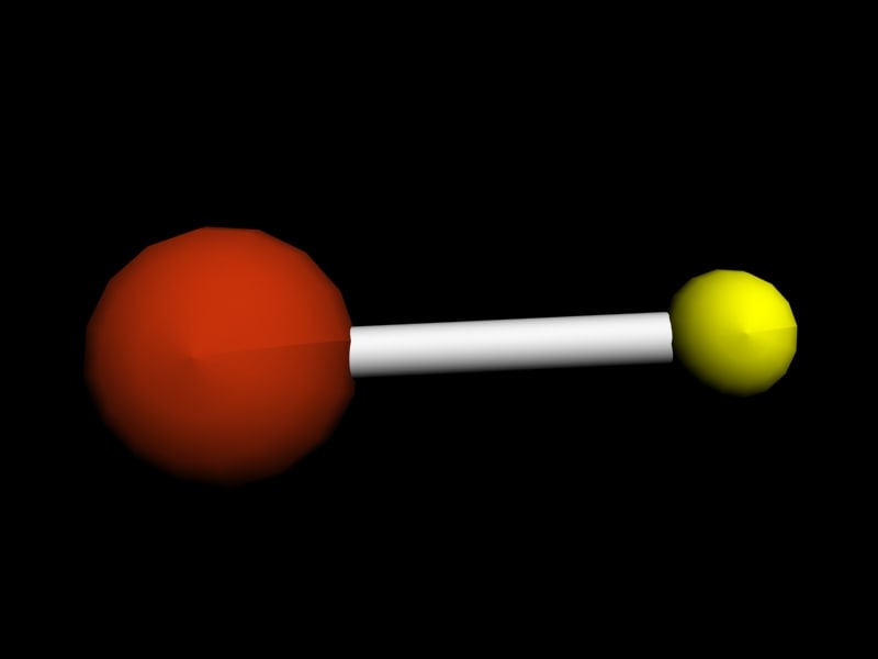 hydrogen bromide 3d model