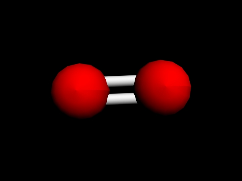 oxygen molecule 3d model