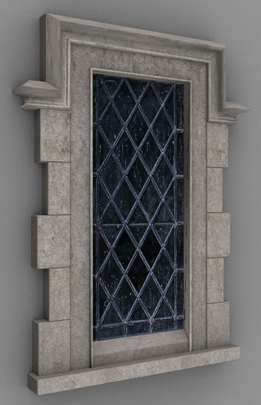 tudor window 3d blend