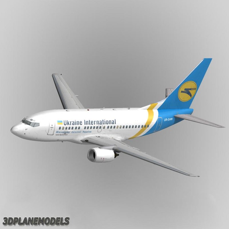 3d model b737-500 ukraine international