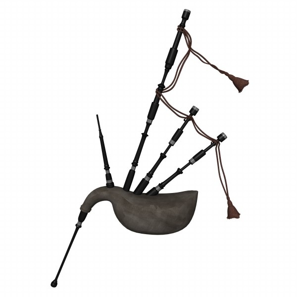 3d bag pipe bagpipe model