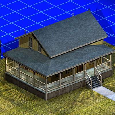 3d farm house 01 model
