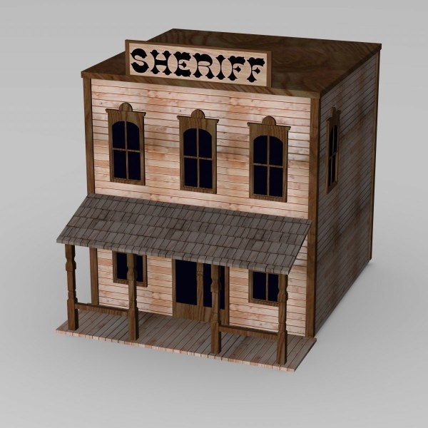 3d western house