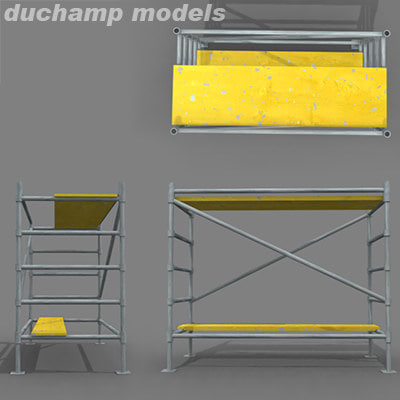 3d metal scaffold model