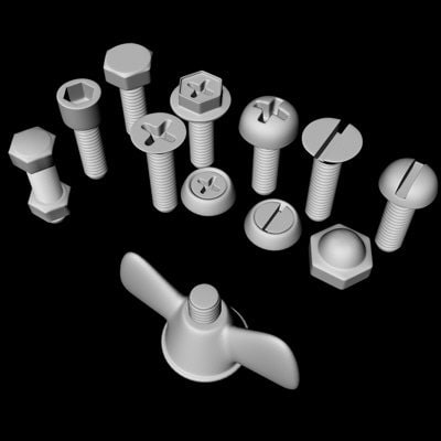 3d screw threads model