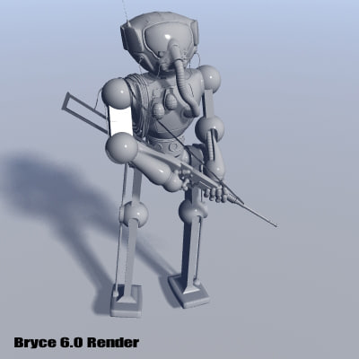 retro battle robot war 3d model
