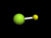 3d model chlorine molecule