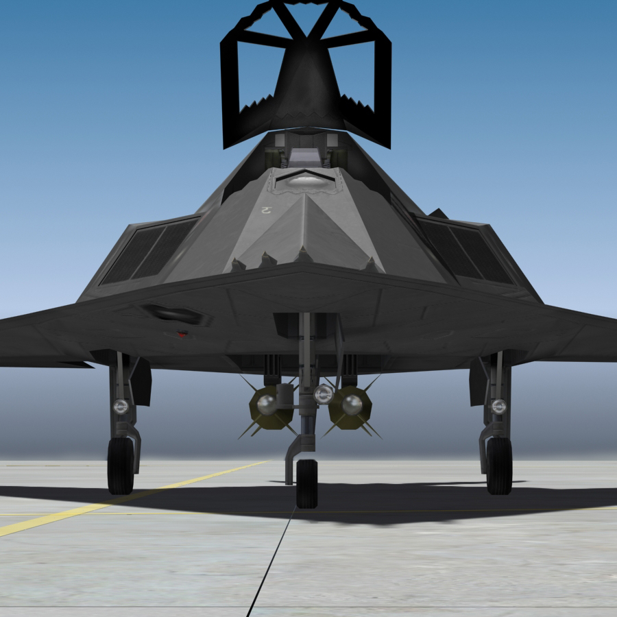 stealth military jet 3d model