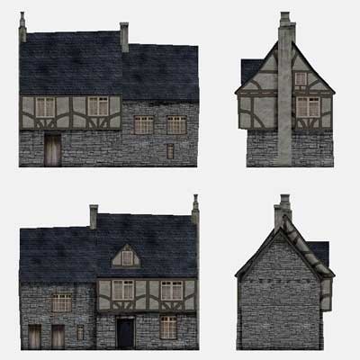 old british building 3d lwo