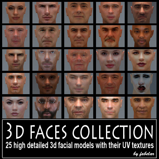 3ds max faces uv actors