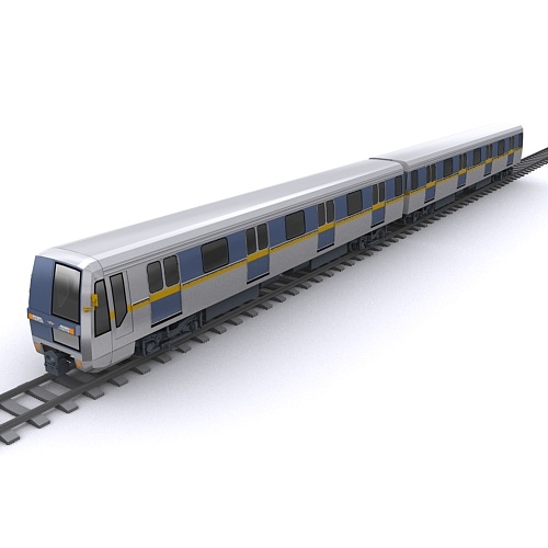 3d model subway train