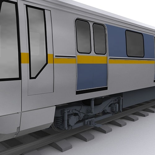 3d model subway train