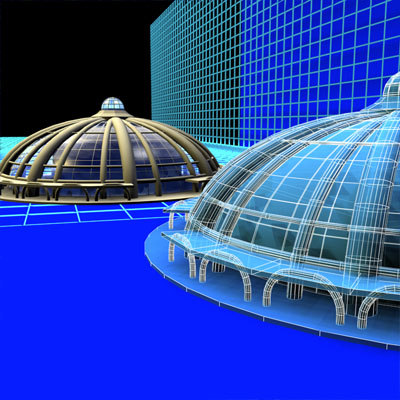 ribbed dome 080407 01 3d model