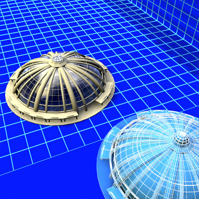 ribbed dome 080407 01 3d model