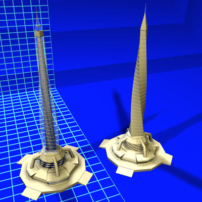 3d twisted tower 080307 01 model