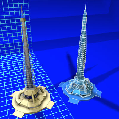 3d twisted tower 080307 01 model