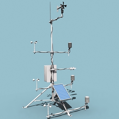 automatic weather station 3d model