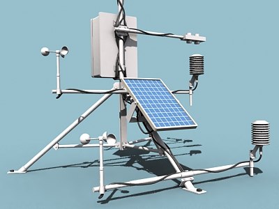 automatic weather station 3d model