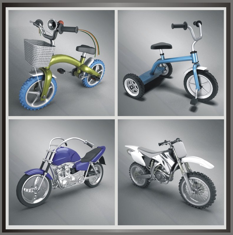 3ds max 14 bikes modeled