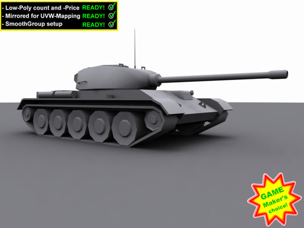 3d t-44 tank model