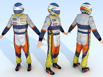 f1 driver 3d model