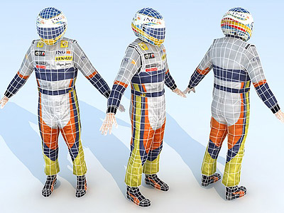 f1 driver 3d model