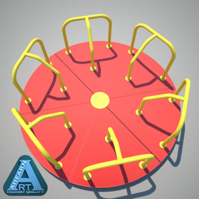 3d model merry-go-round