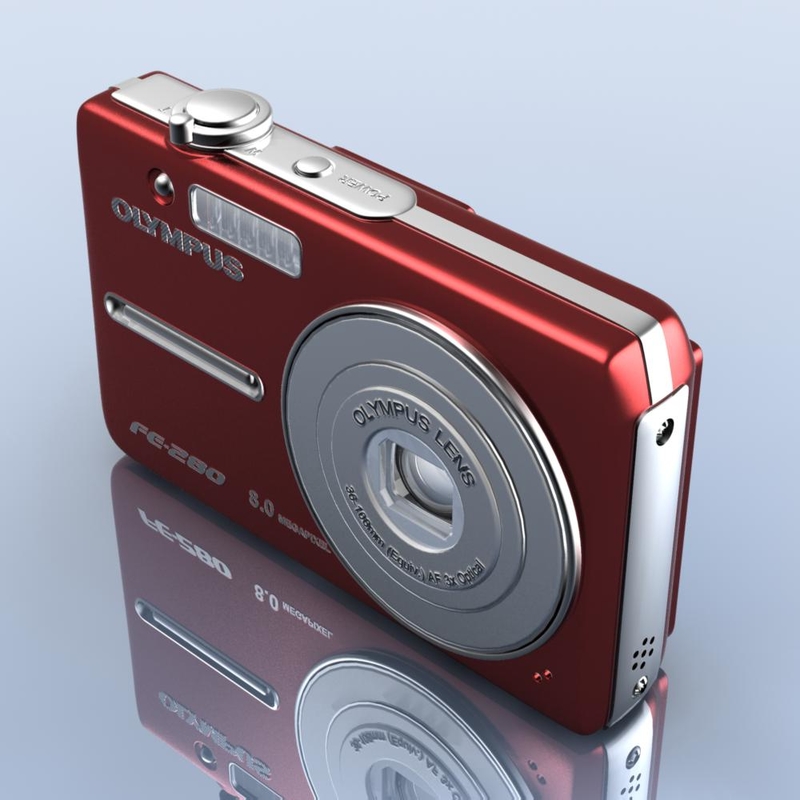 3dsmax olympus fe-280 camera