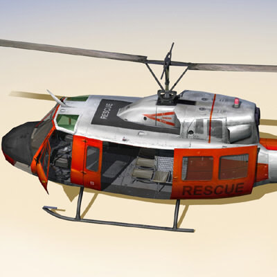 rescue helicopter navy 3d model