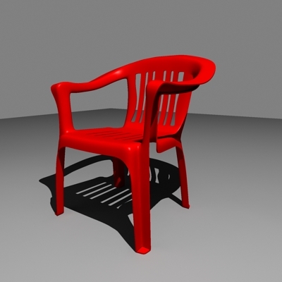 plastic chair 3d model