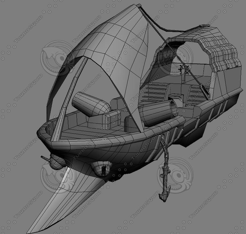 fantasy boat 3d model
