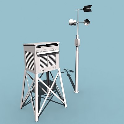3d operated weather station model