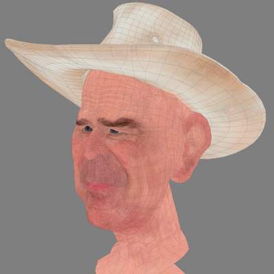 3d caricature george w bush model