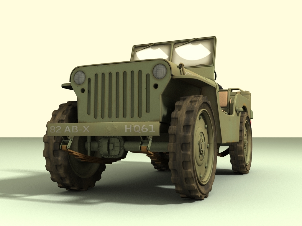 wwii jeep 3d model