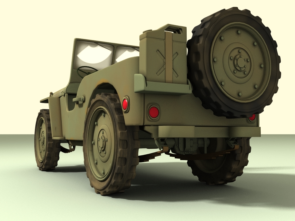 wwii jeep 3d model
