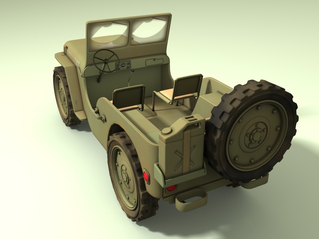 wwii jeep 3d model