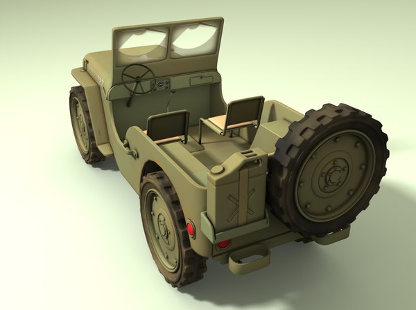 wwii jeep 3d model