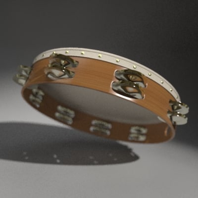 classic tambourine 3d model