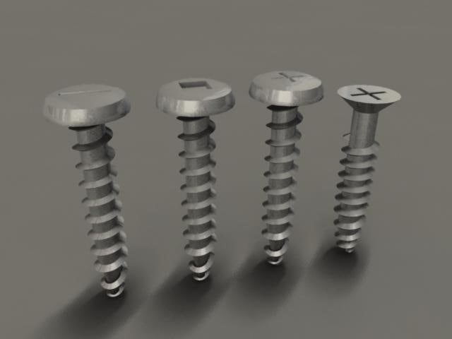 3d model screws