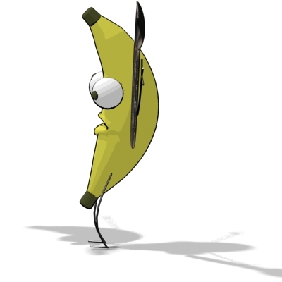 free banana man bananaman 3d model